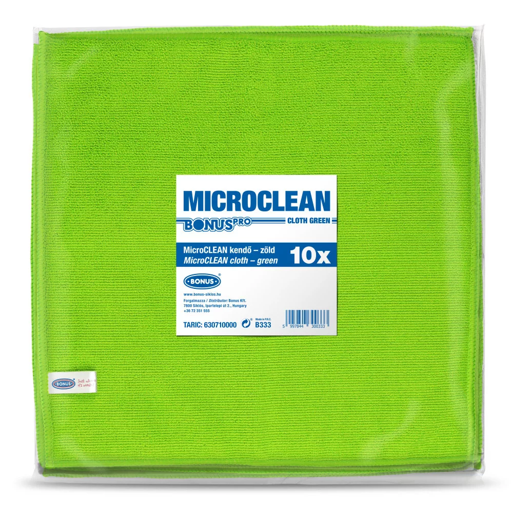 BONUS PRO MicroCLEAN mikroszálas törlőkendő, zöld (1db) - Ti